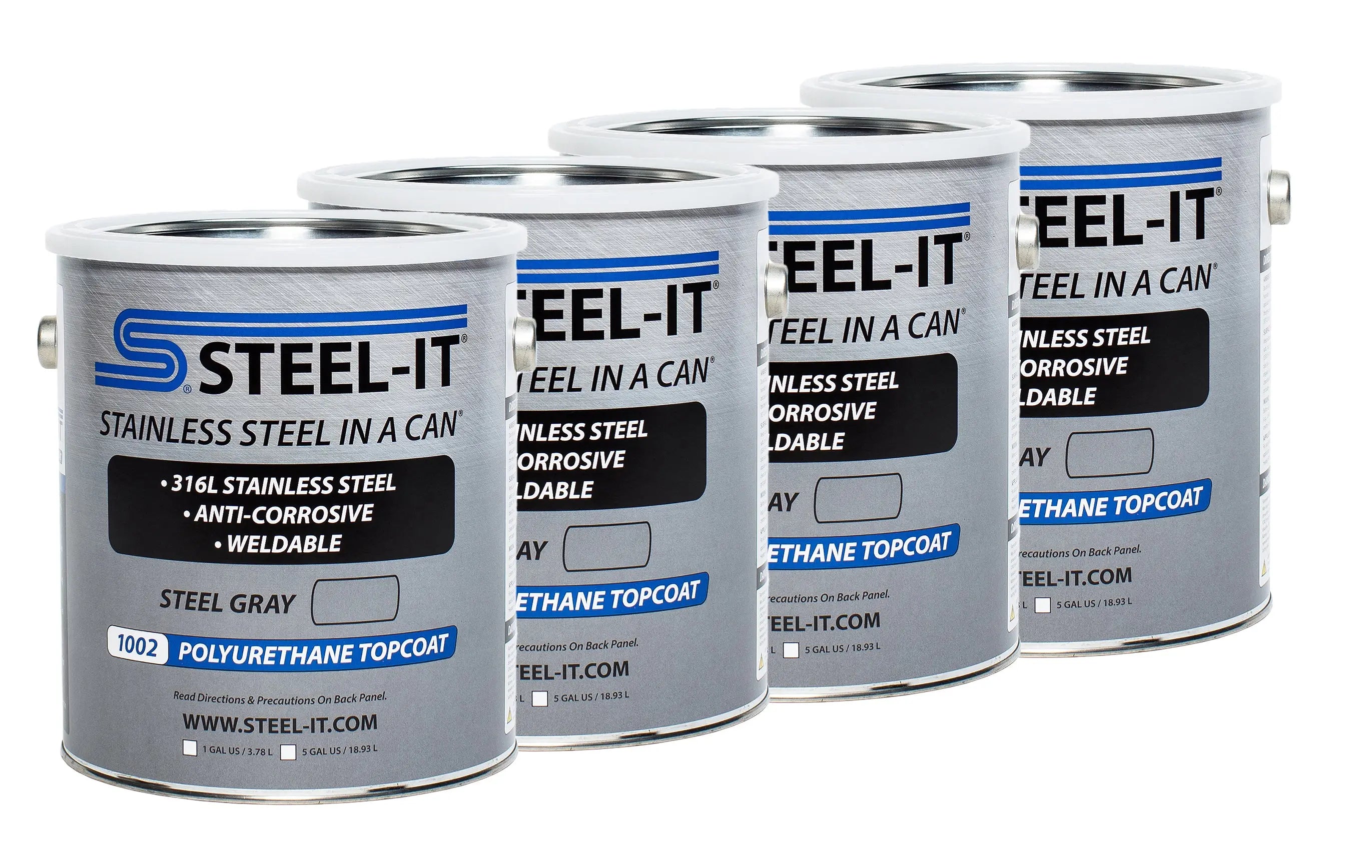 Steel Gray Polyurethane Case 4 x 1 Gallon - Pivotal Motorsports